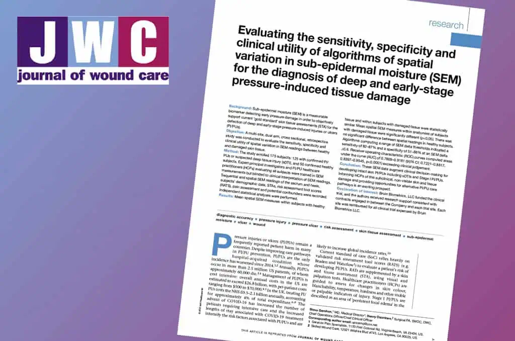 New publication in Journal of Wound Care | Provizio SEM Scanner